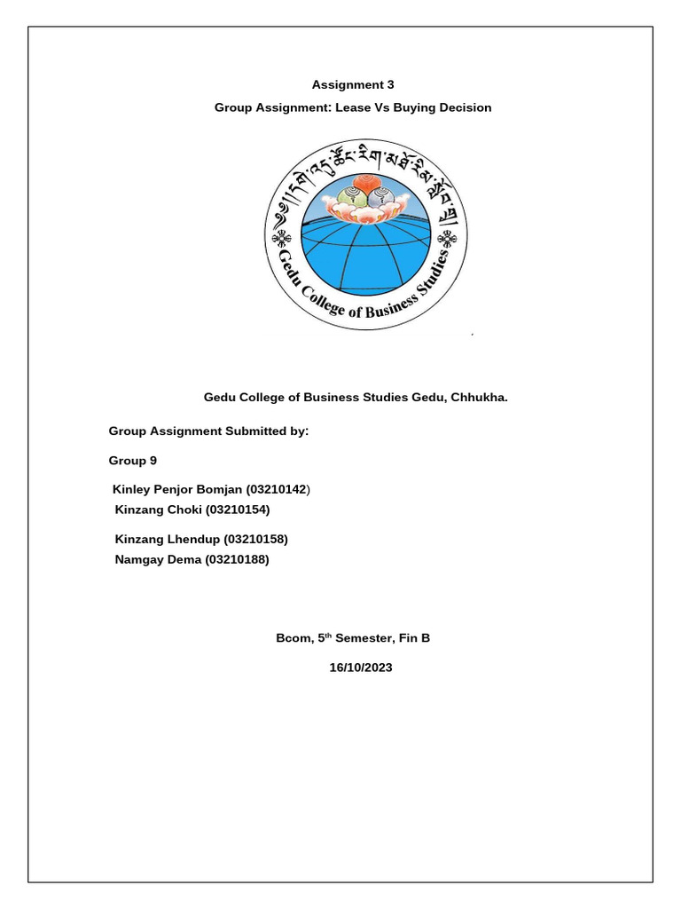 Group 9 Assignment | PDF