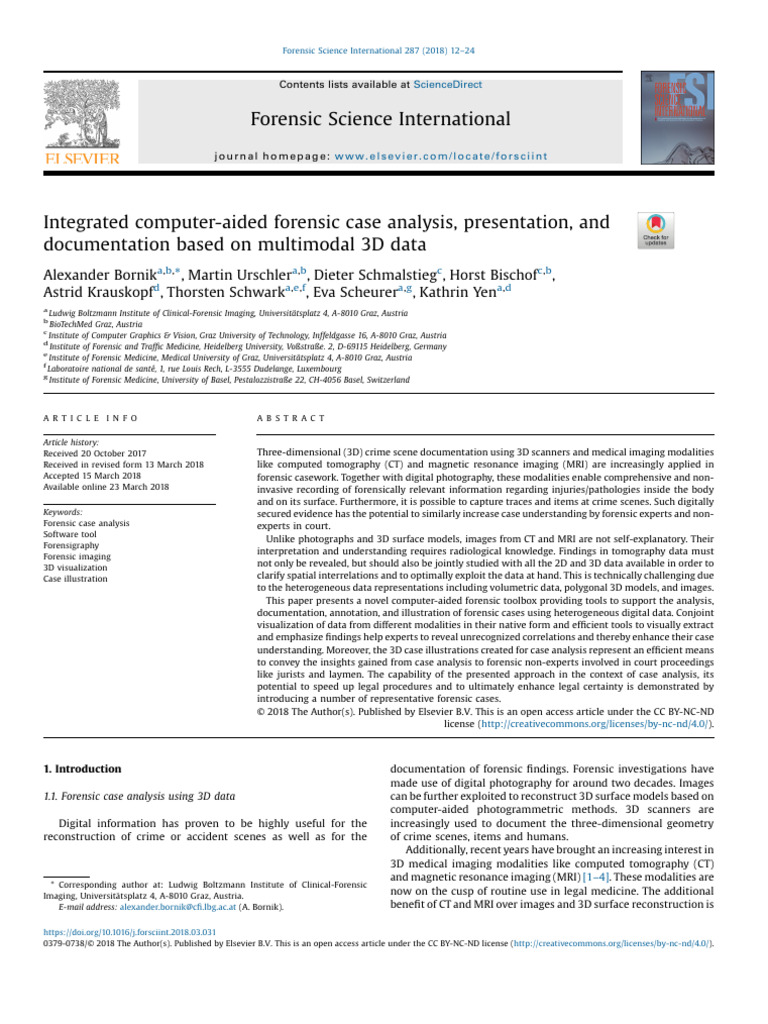 Integrated Computer-Aided Forensic Case Analysis, Presentation, and ...