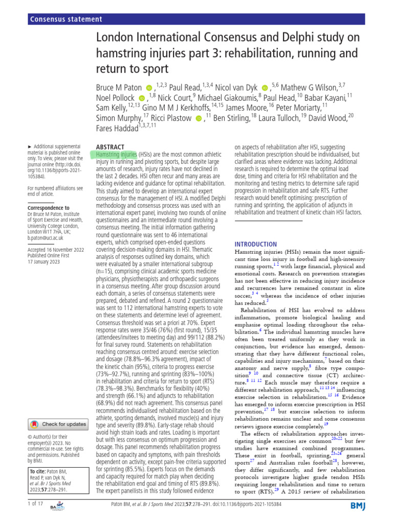 London International Consensus | PDF