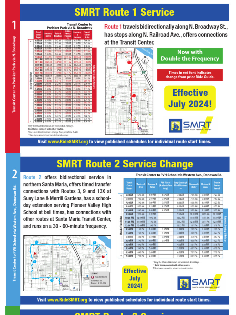SMRT Maps Schedules All | PDF