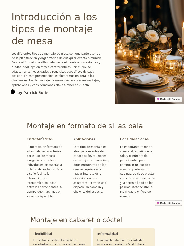 Introduccion A Los Tipos de Montaje de Mesa | PDF