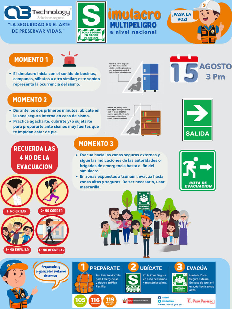 Simulacro Multipeligro - AGOSTO | PDF