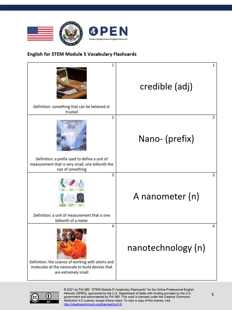 STEM Module 5 Vocabulary Flashcards | PDF