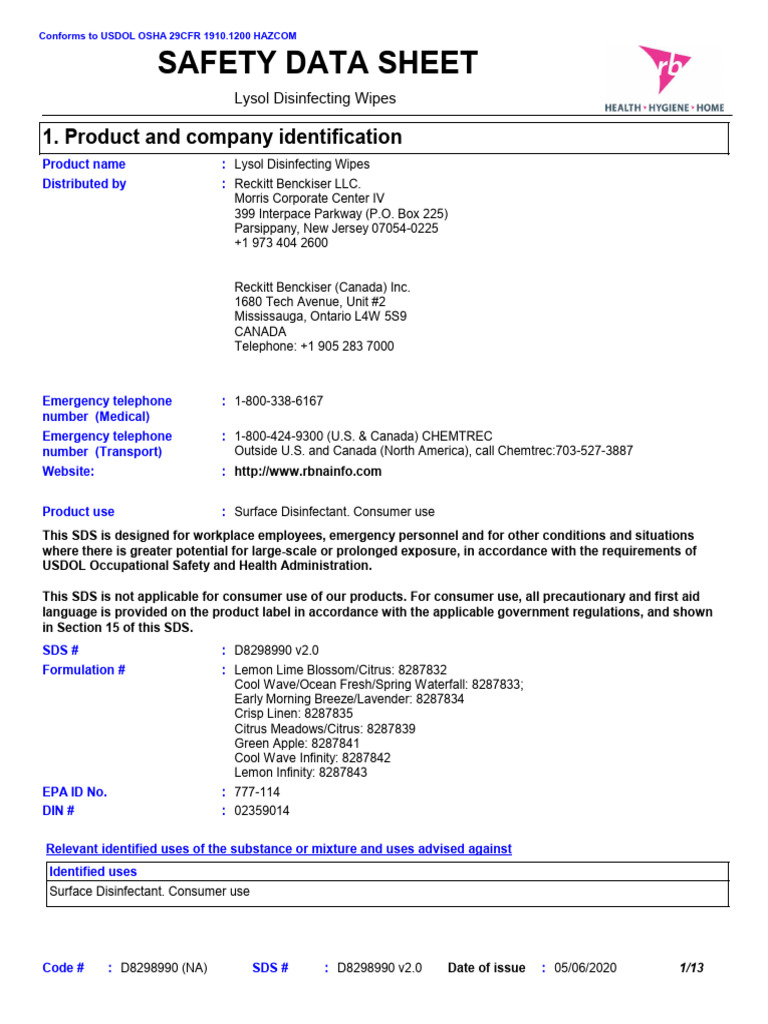 Rac77182ct SDS | PDF