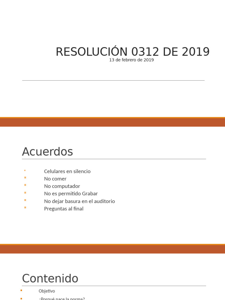 Resolución 0312 de 2019 Maum | PDF