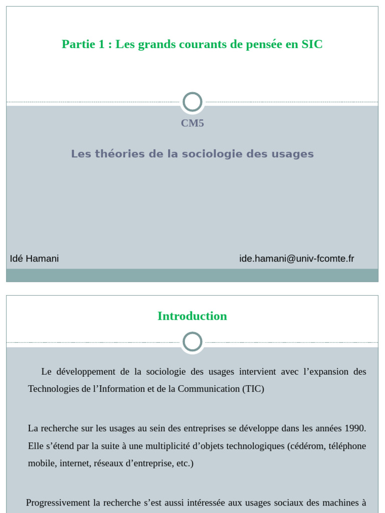 CM 5 - Théories Des SIC | PDF