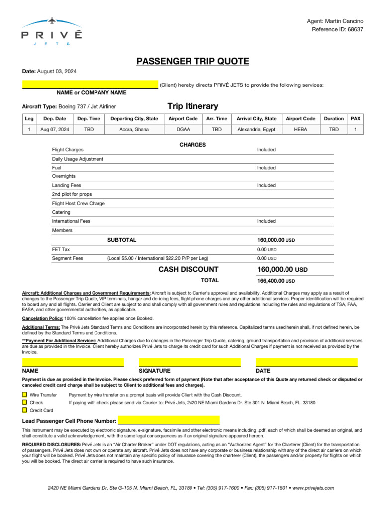 Prive Quote 68637 | PDF