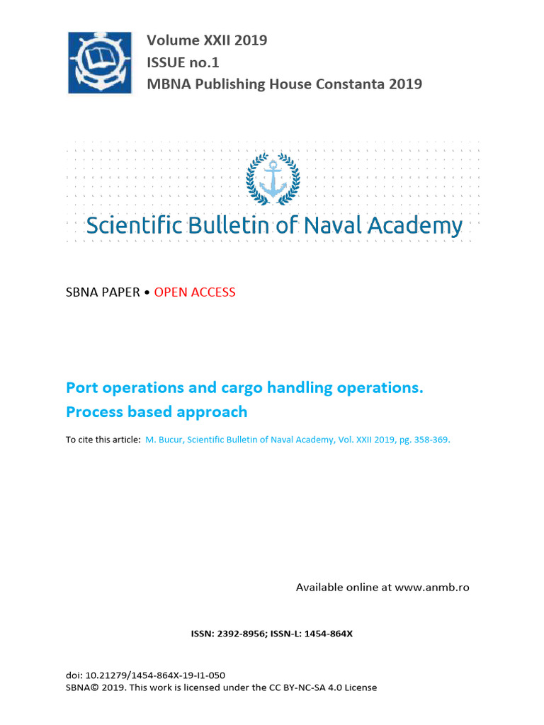 Port Operations and Cargo Handling Operations Proc | PDF | Marketing ...