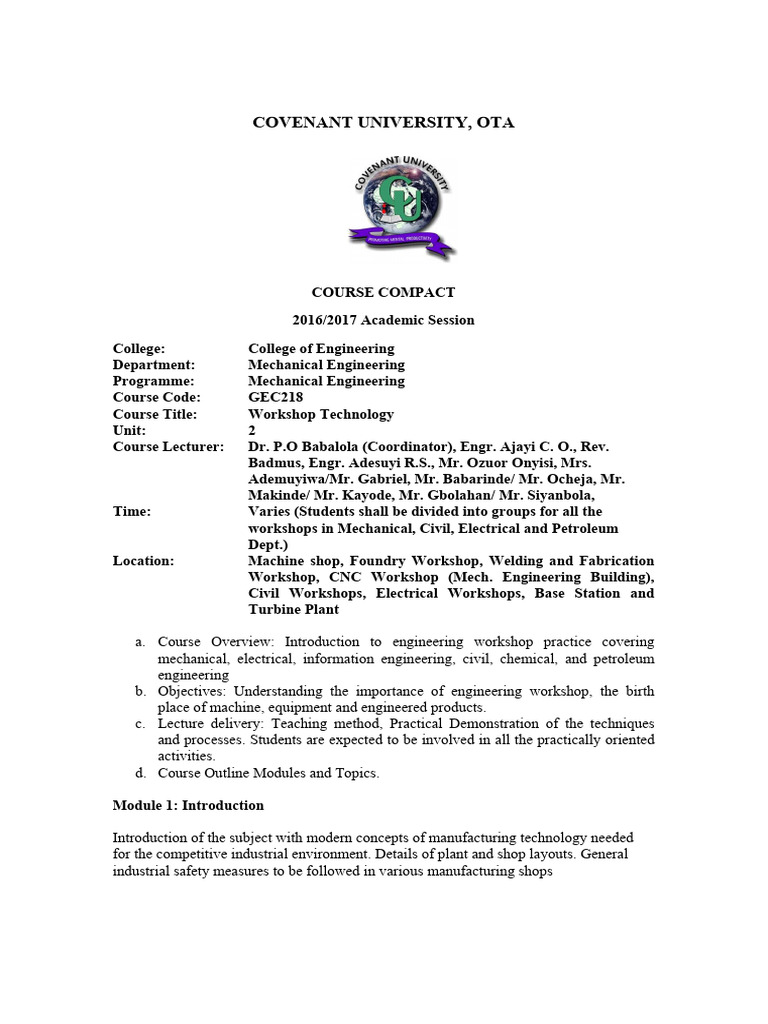 Gec218 Course Compact | PDF