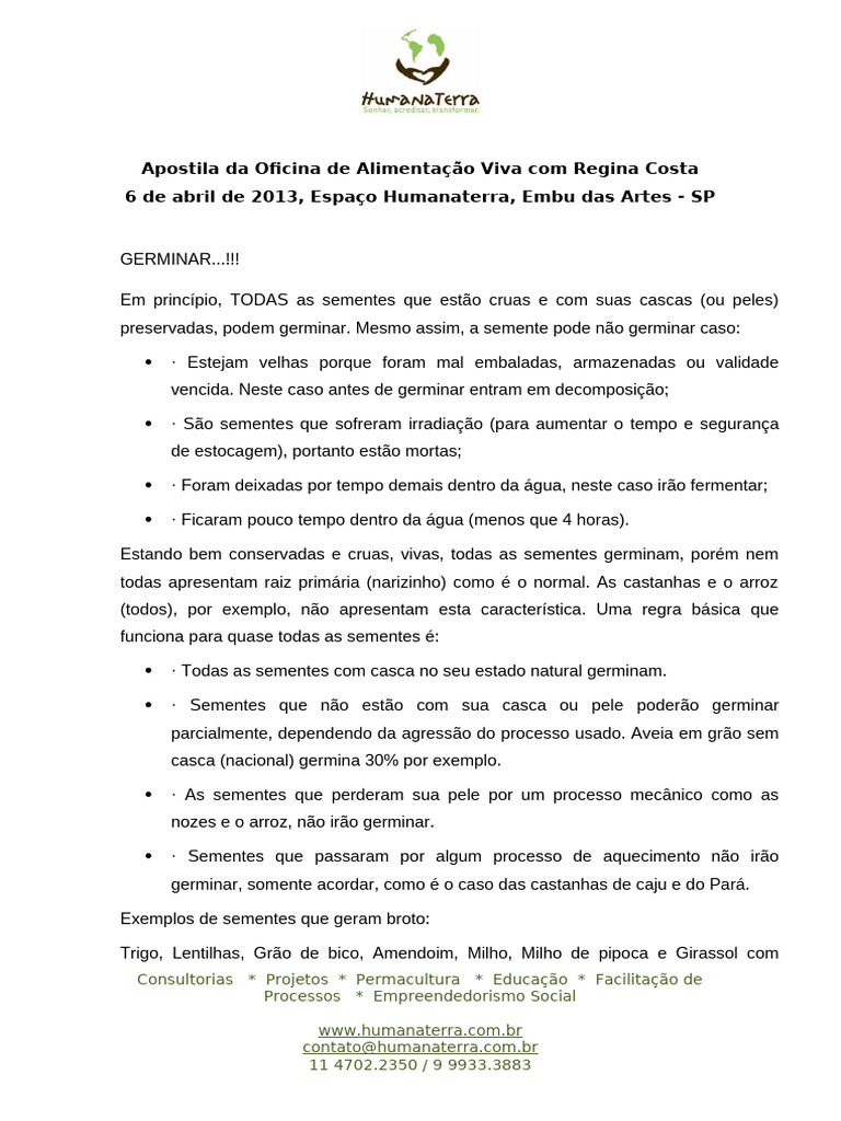 Receitas Oficina Regina Costa | PDF
