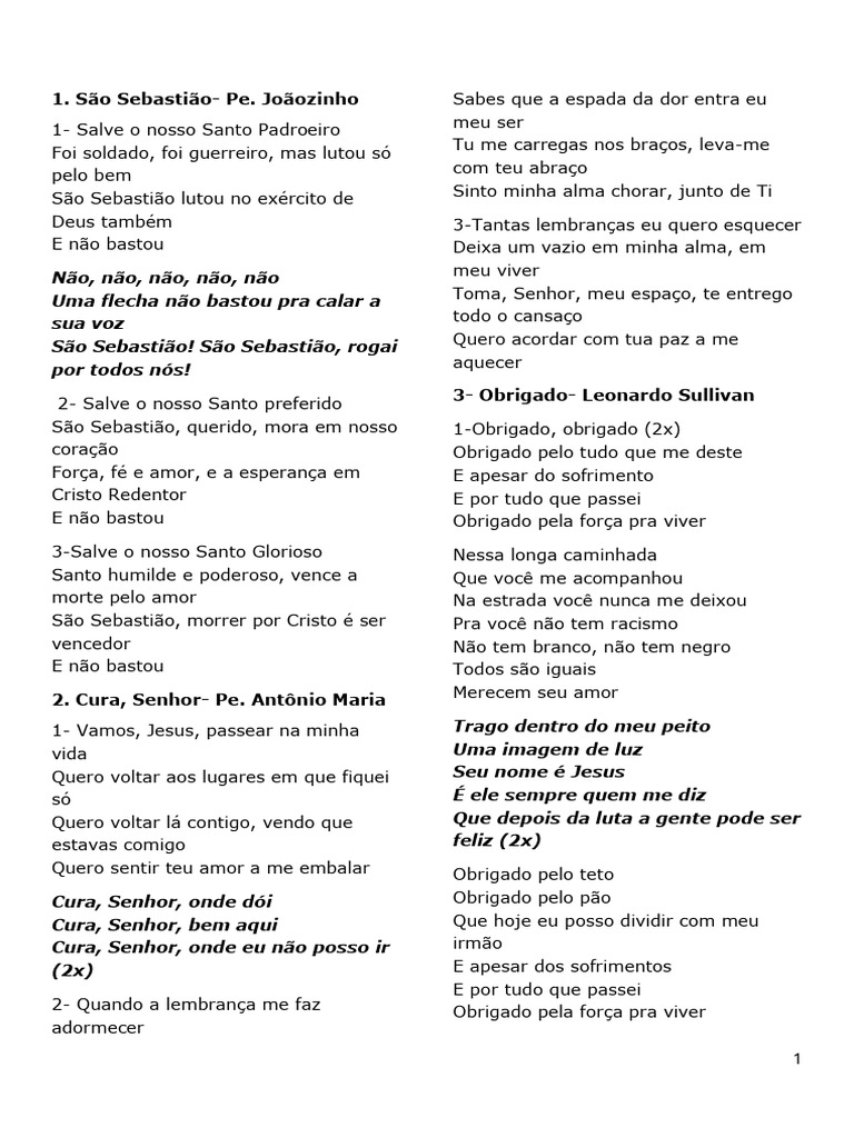 CÂNTICOS | PDF