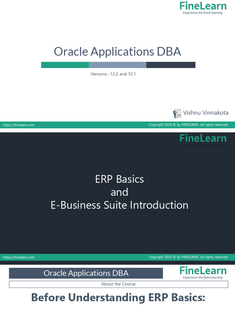Introduction To ERP and E-Business Suite | PDF