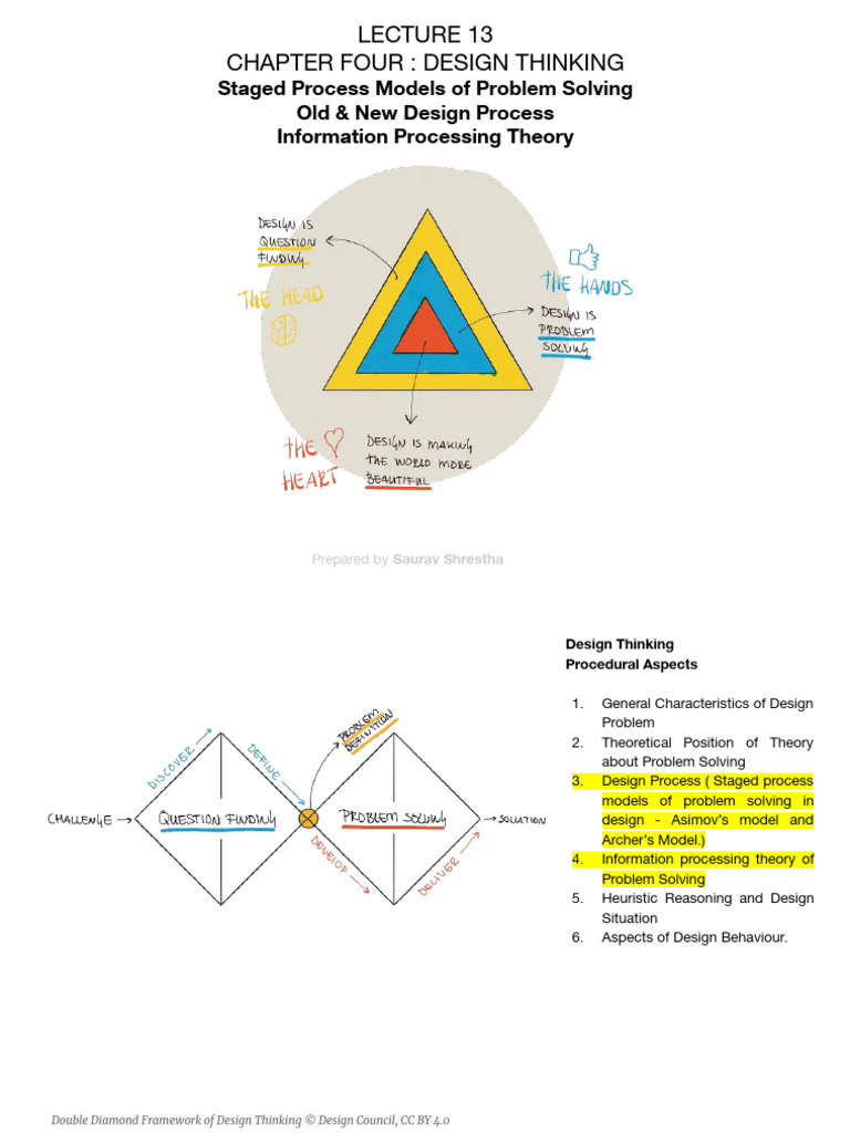 CH4 - L13 - Design Thinking - Staged Process & Information Processing | PDF