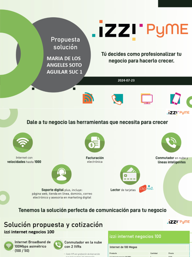 Presupuesto IZZI MARIA DE LOS ANGELES SUC 1 | PDF