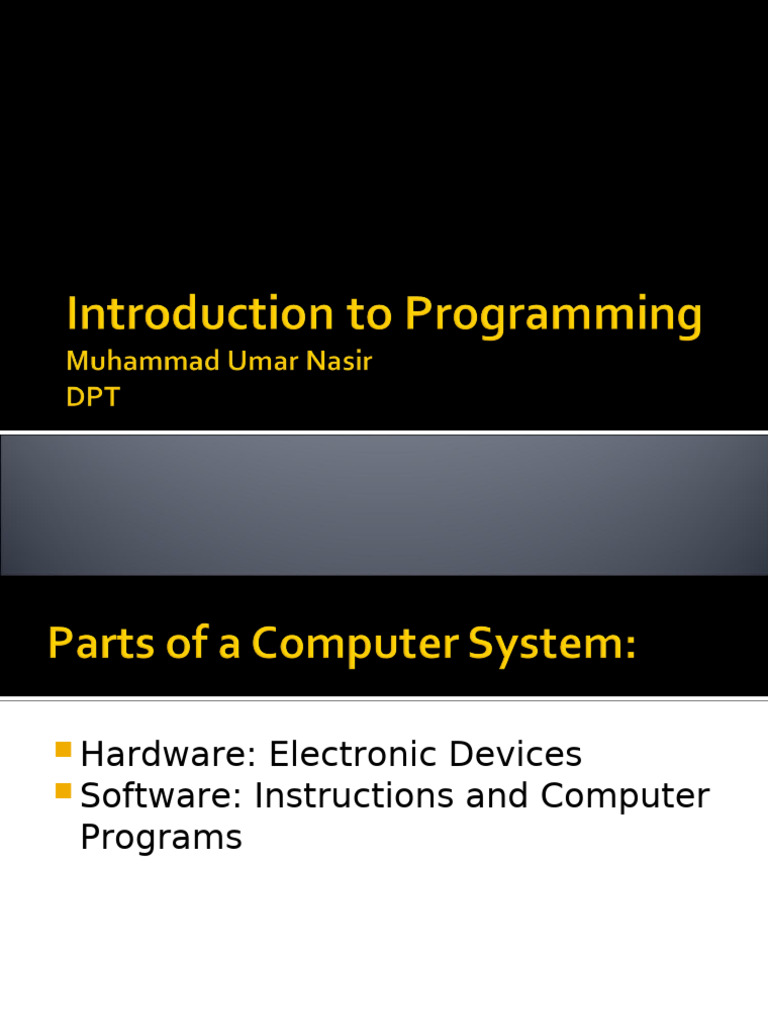 Introduction to Programming | PDF