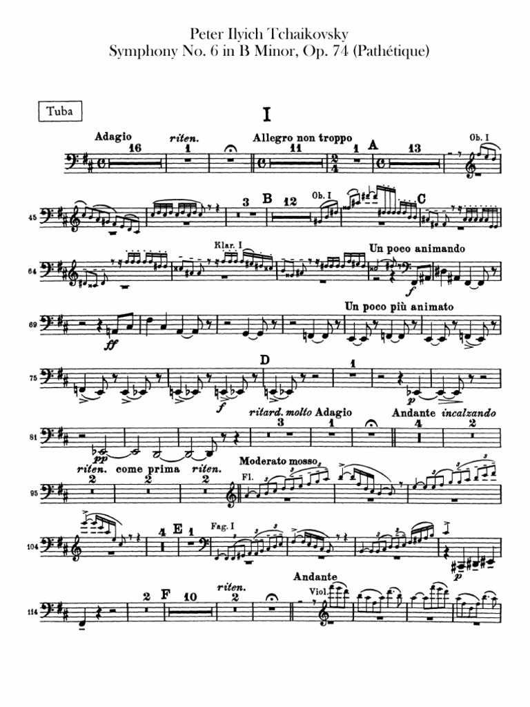 Tchaikovsky 6 Tub. | PDF
