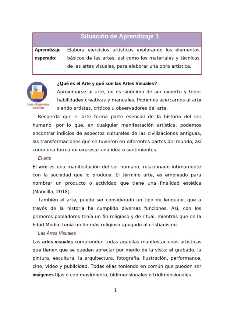 Elementos y Técnicas de Artes Visuales | PDF | Color | Arte
