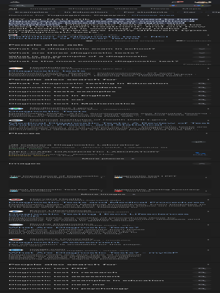 Diagnostic Test - Google Search | PDF