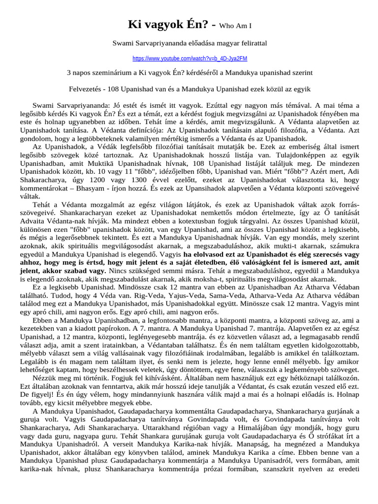 Ki Vagyok Én | PDF