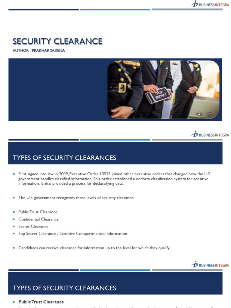 Security Clearance | PDF | Security Clearance | Politics
