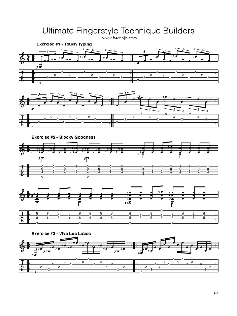 Fingerstyle Guitar Technique Builders | PDF | Music Theory | Popular Music