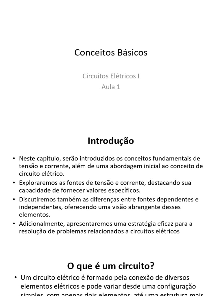 Circuitos Eletricos Conceitos Basicos | PDF