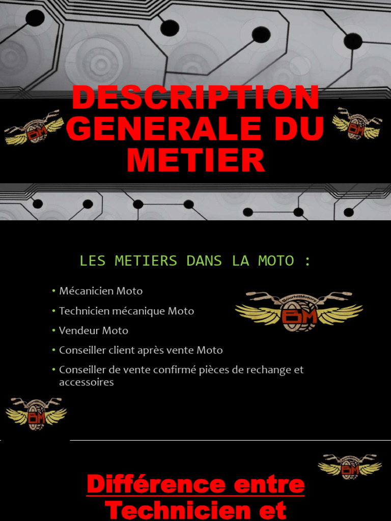 Description Generale Du Metier | PDF