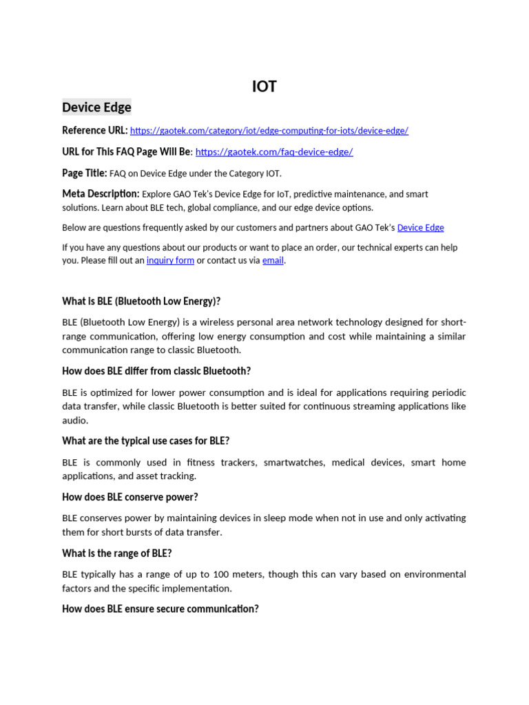 3.1 Faq - On - Device-Edge Byjuly 2024 | PDF | Standardization ...