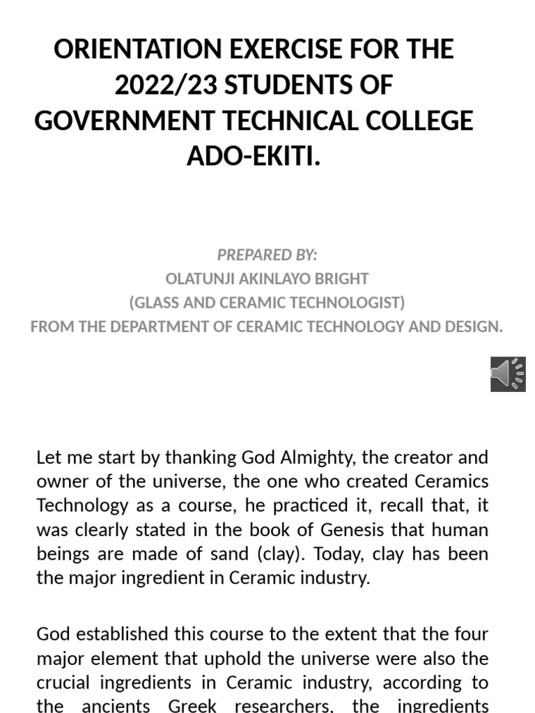 Orientation Exercise For The 2022 | PDF