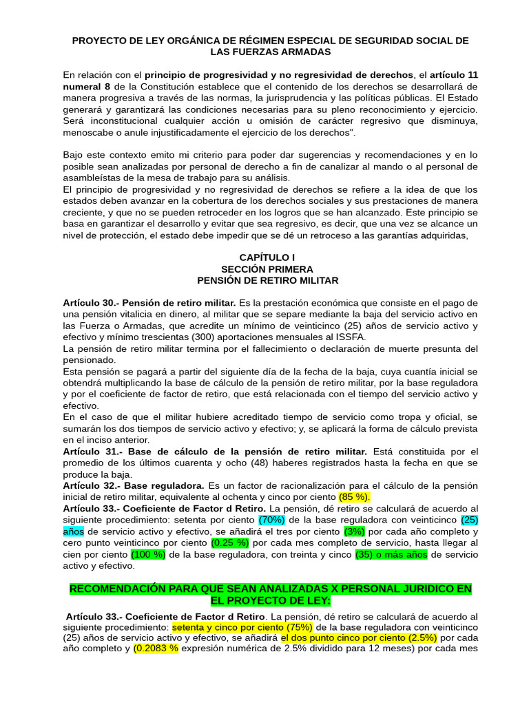 Analisis Proyecto de Ley Orgánica de Régimen Especial Del Issfa | PDF | Pensión | Gobierno