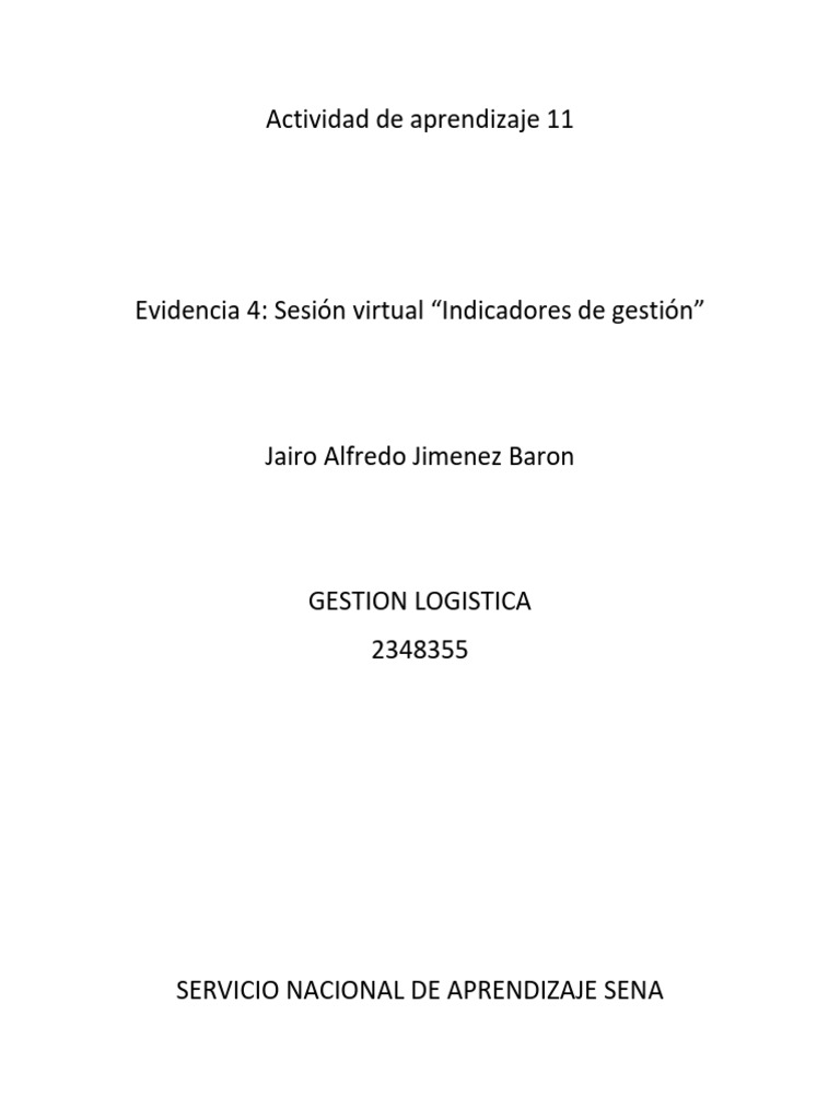 Actividad de Aprendizaje 11-Actv 4 | PDF
