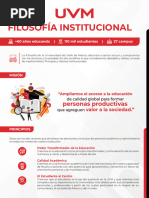 Filosofía Institucional Y Modelo Educativo de Uvm.: Filosofia | PDF
