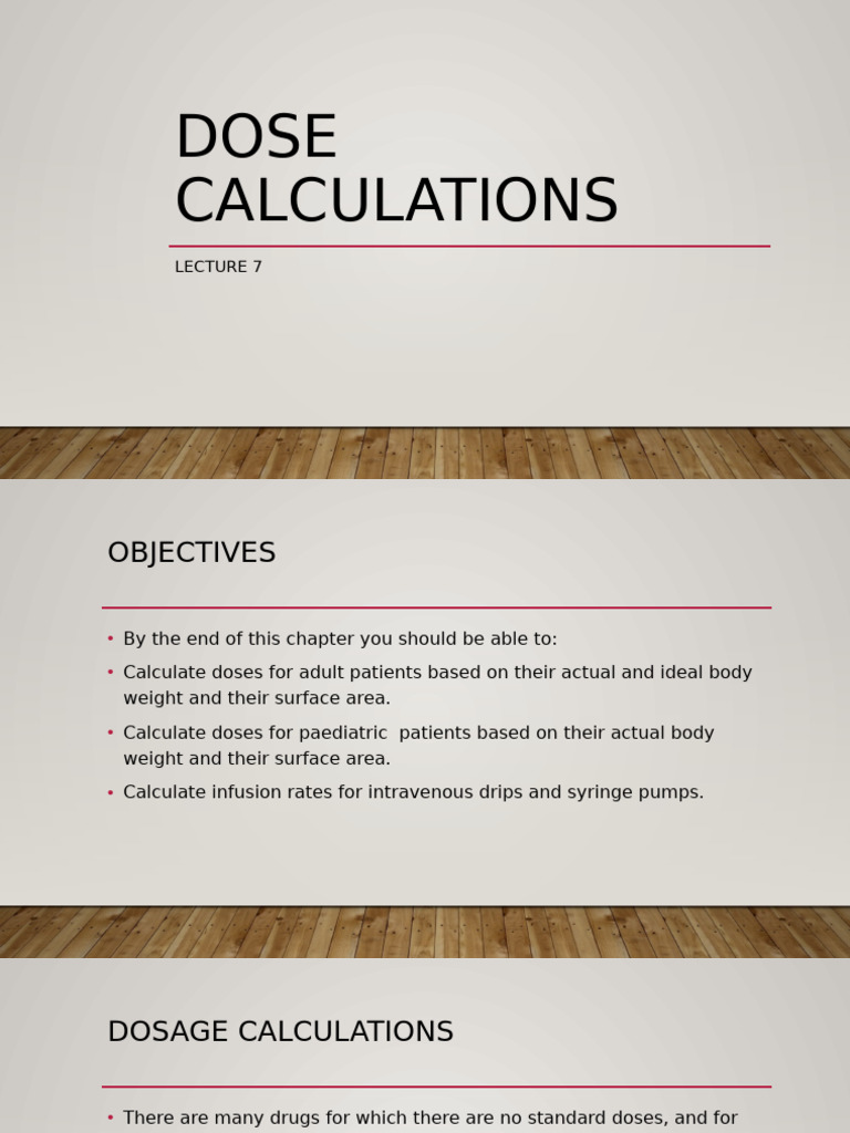 Dose Calculations | PDF