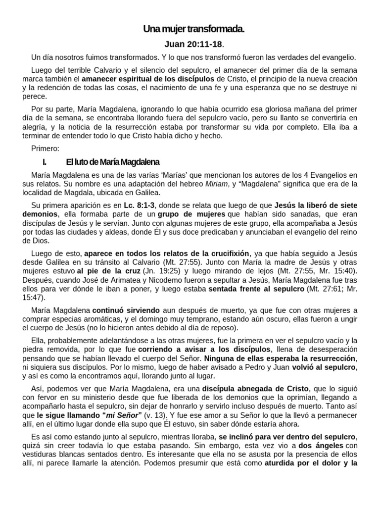 Una Mujer Transformada | PDF