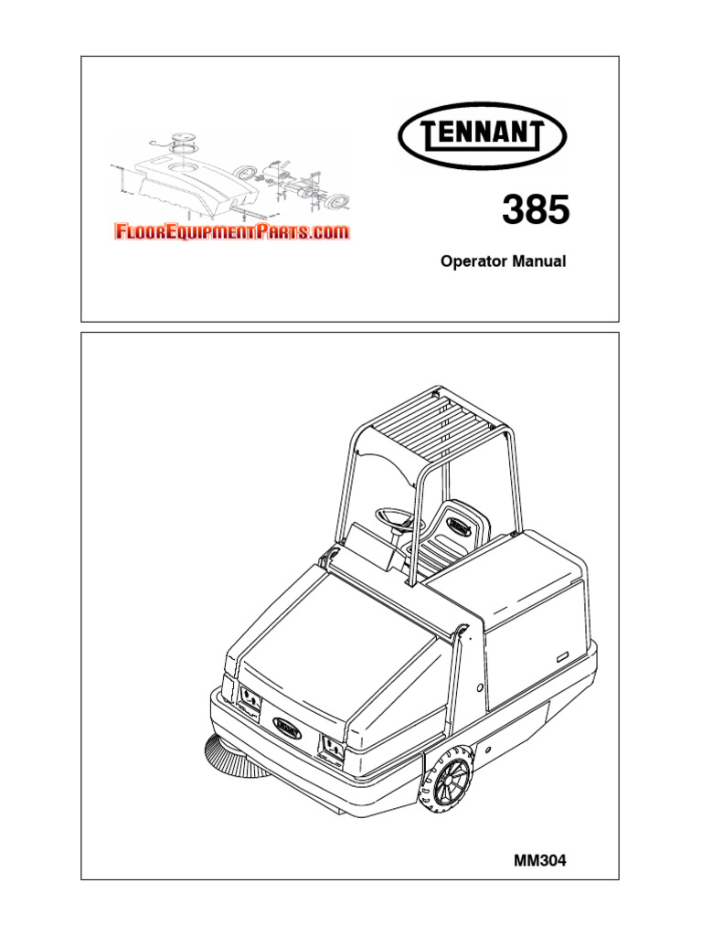 BARREDORA TENNANT 385 - Manual de Operador | PDF