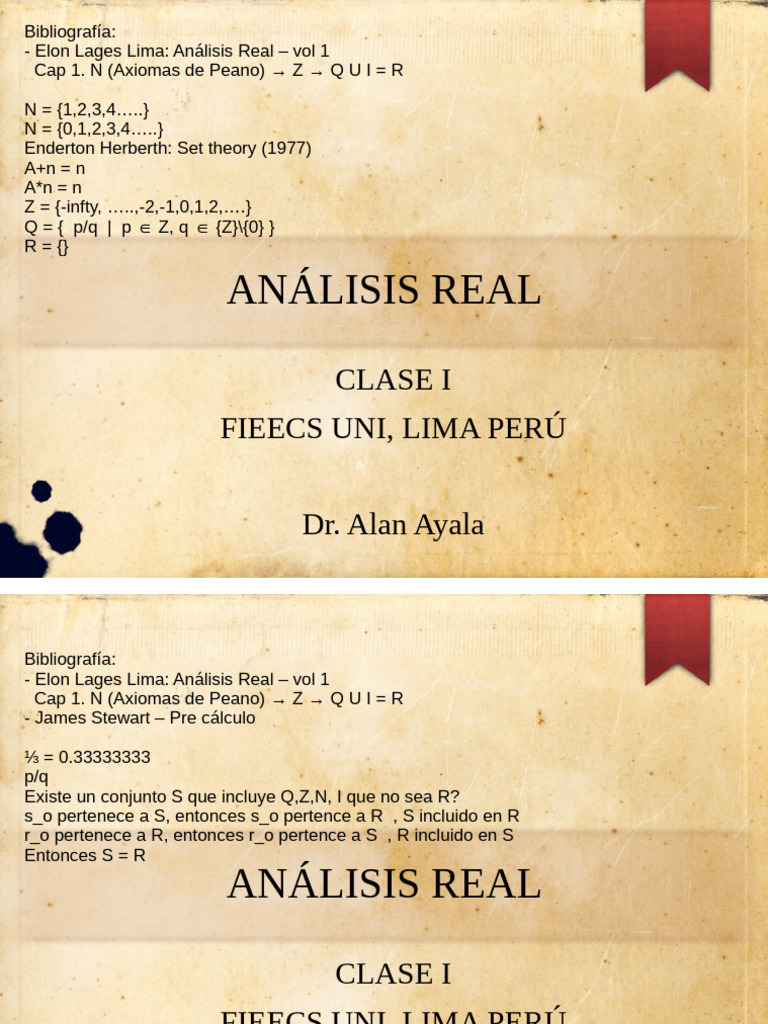 Análisis Real: Axiomas y Secuencias | PDF | Límite (Matemáticas ...