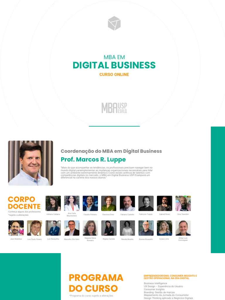 Programa Do Curso - Digital Business | PDF