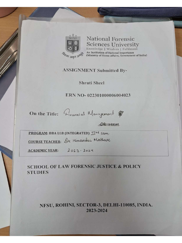 Financial Management Assignment | PDF