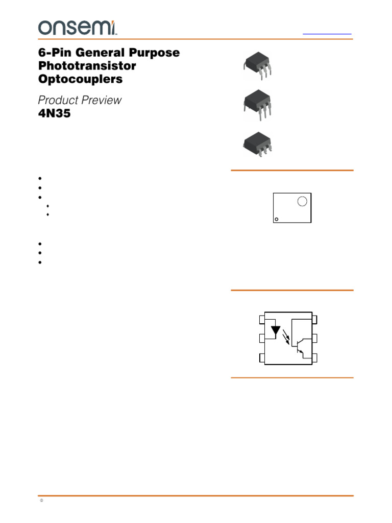 Product Preview: 6-Pin General Purpose Phototransistor Optocouplers ...