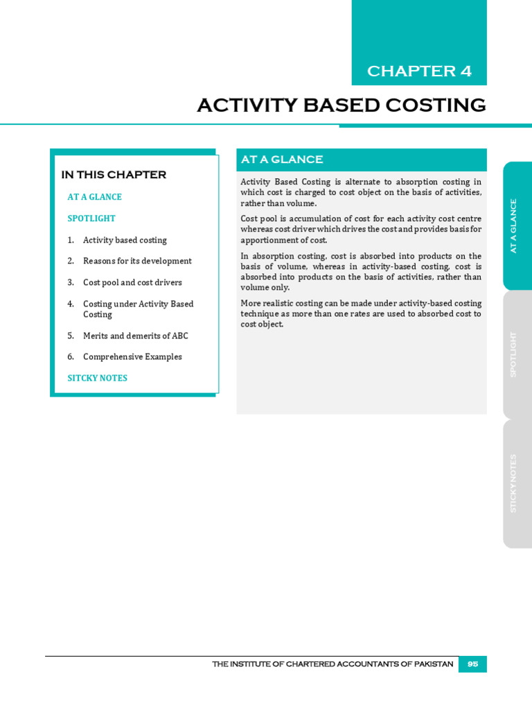 Chap 4 - Activity Based Costing | PDF