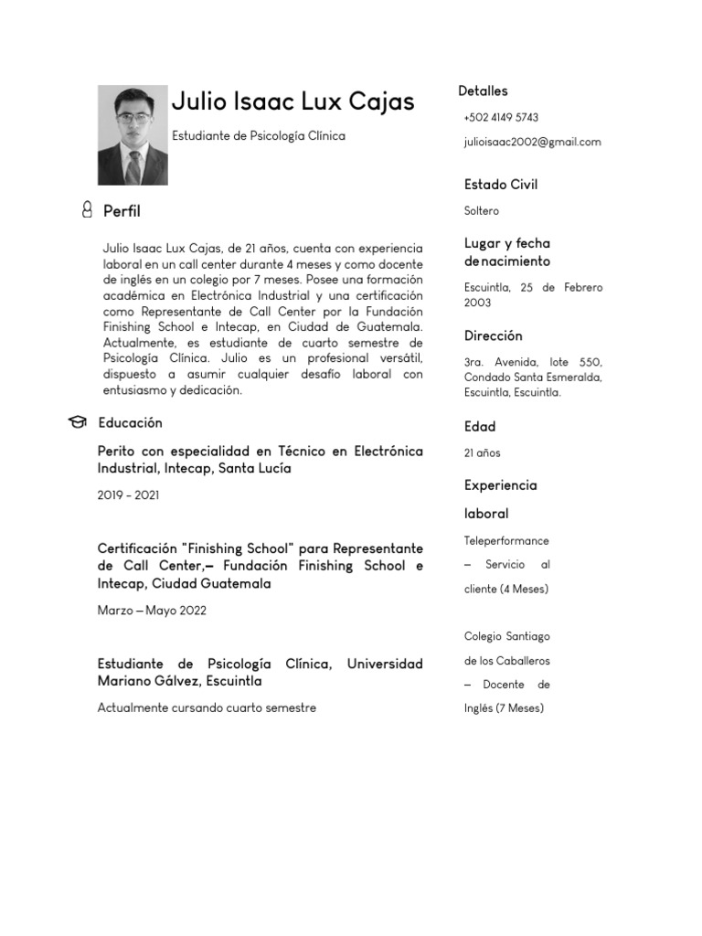 CV - Isaac Lux - Español | PDF