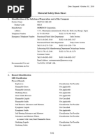 HyVolt I Transformer Oil Safety Data | PDF | Dangerous Goods ...