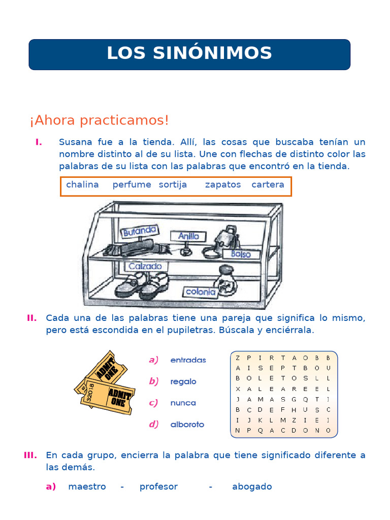Los Sinonimos | PDF