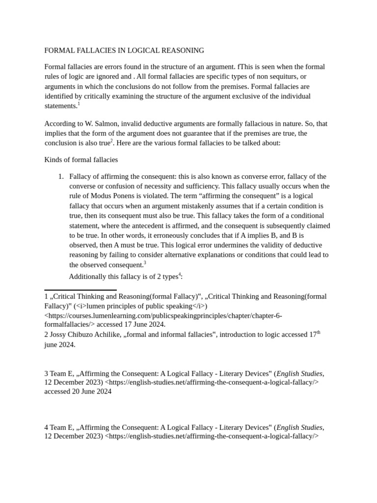 Formal Fallacies in Logical Reasoning Change | PDF