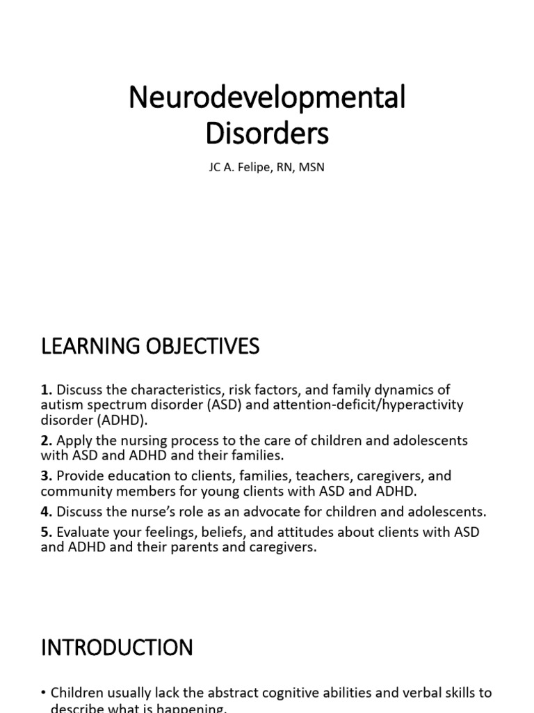 Neurodevelopmental Disorders | PDF