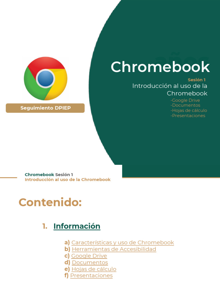 Guía de Uso de Chromebook y Google Drive | PDF | Archivo de computadora ...