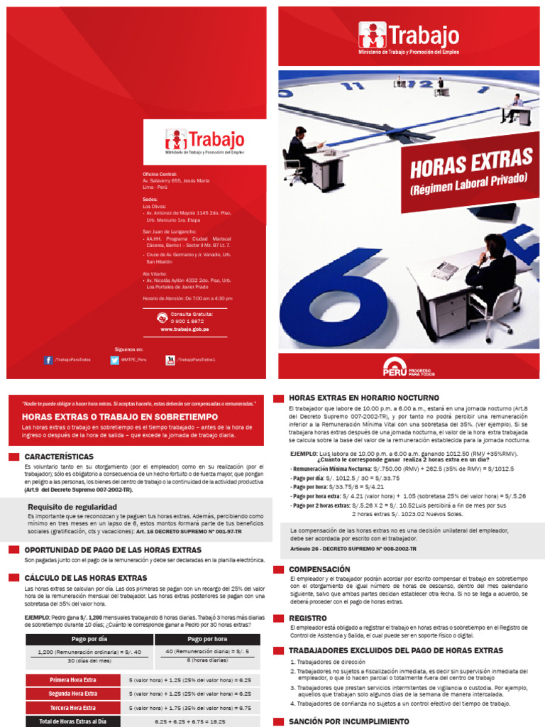 13 Diptico HorasExtras | PDF