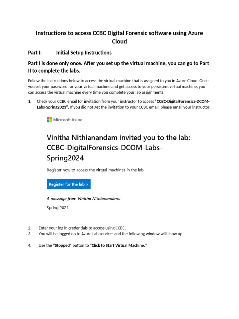 Instructions To Access Virtual Machines in Azure Cloud Services | PDF ...