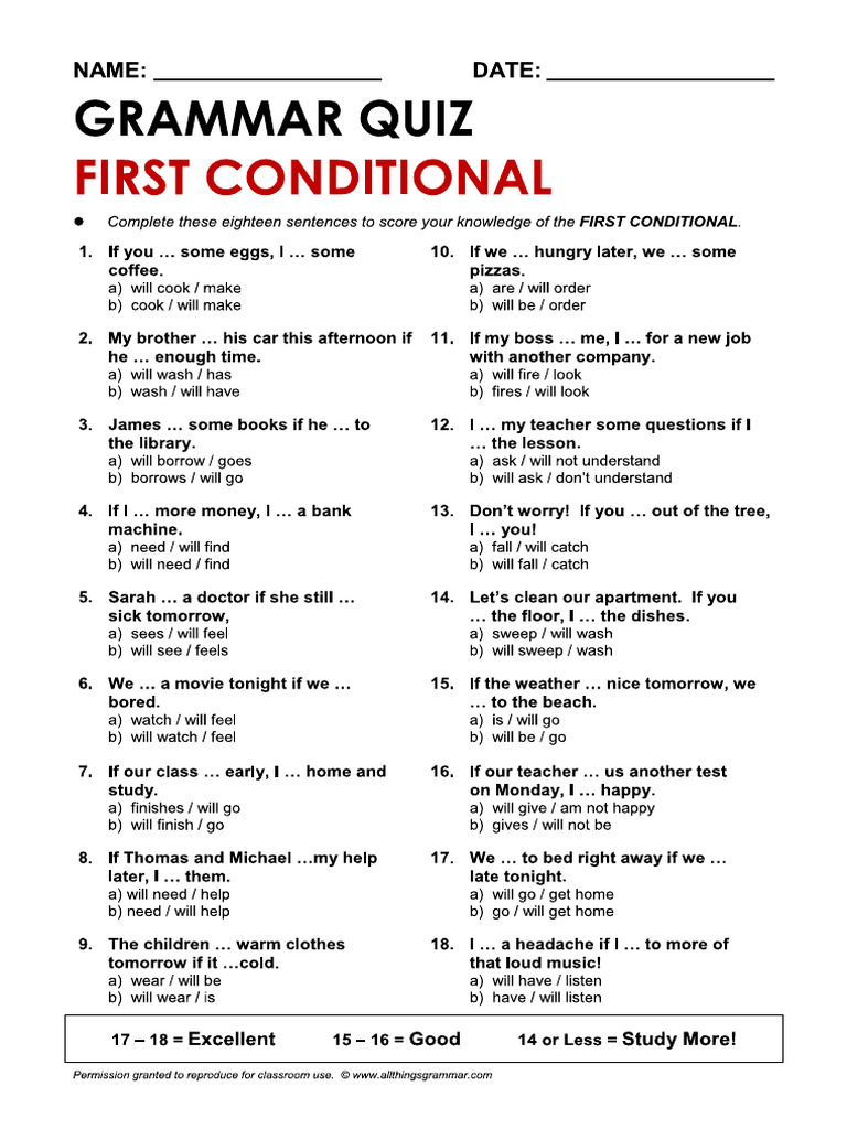 Activity 10° - First Conditional | PDF