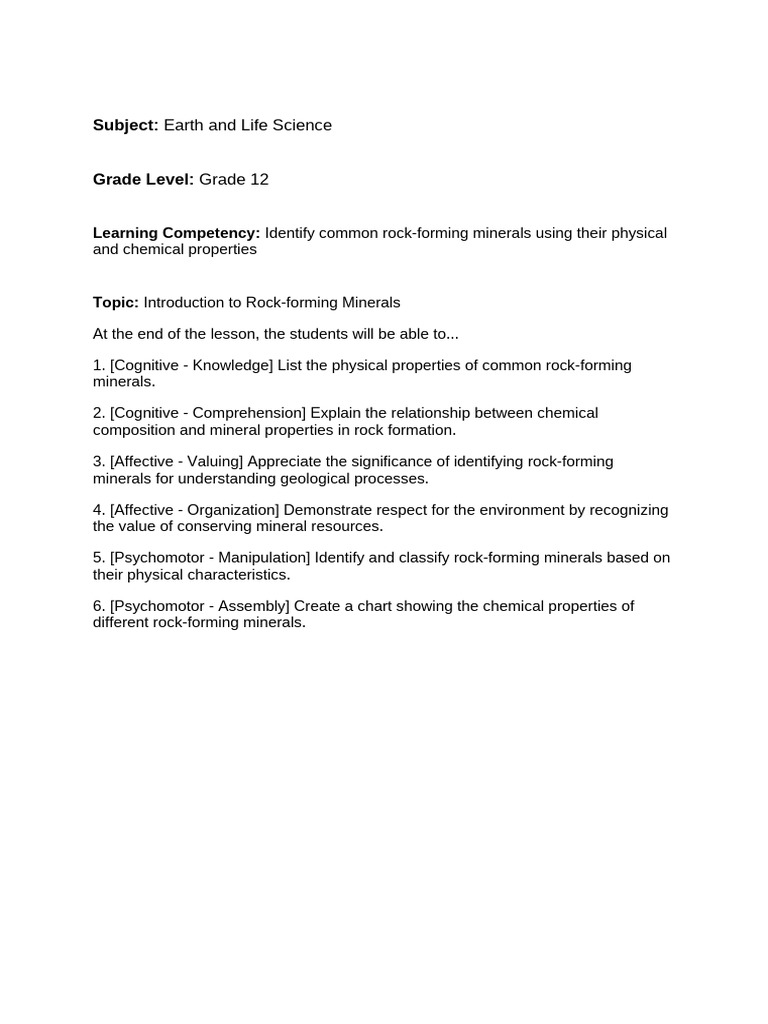 Learning Competency | PDF